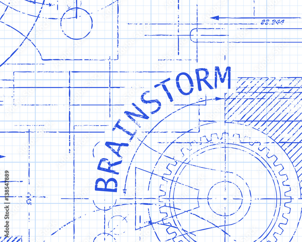 Brainstorm Graph Paper Machine Stock Vector | Adobe Stock