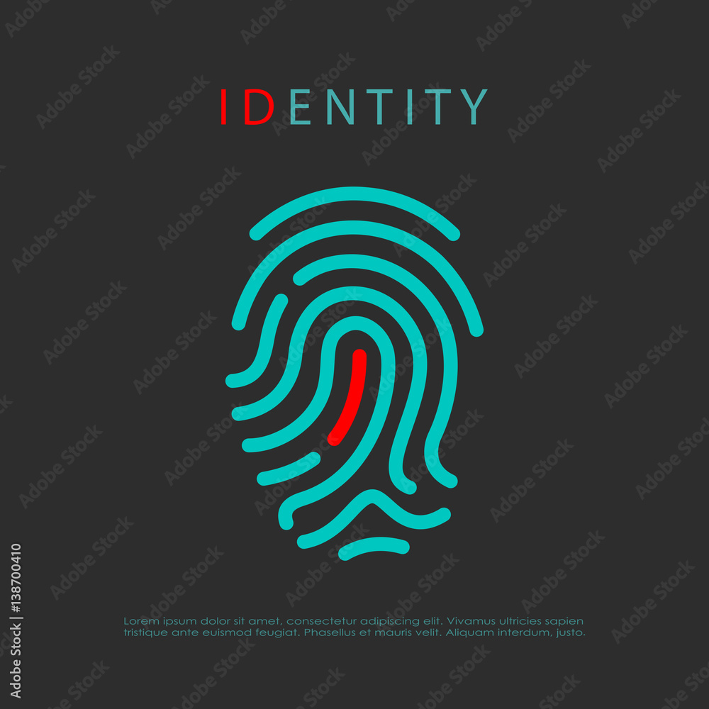 Finger print identity vector logo idea Stock Vector | Adobe Stock