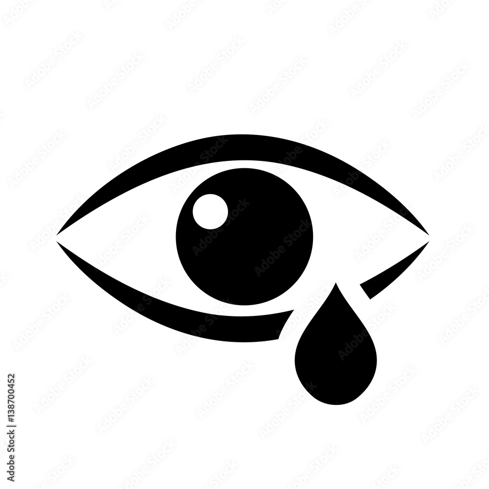 Tear eye vector icon Stock Vector | Adobe Stock