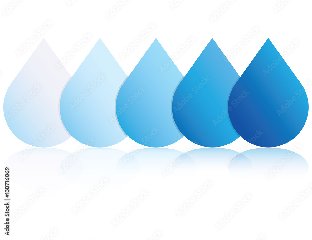 water drop shape diagram Stock Vector | Adobe Stock