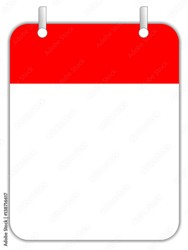 Stock-Illustration „Kalender weiß freigestellt“ | Adobe Stock