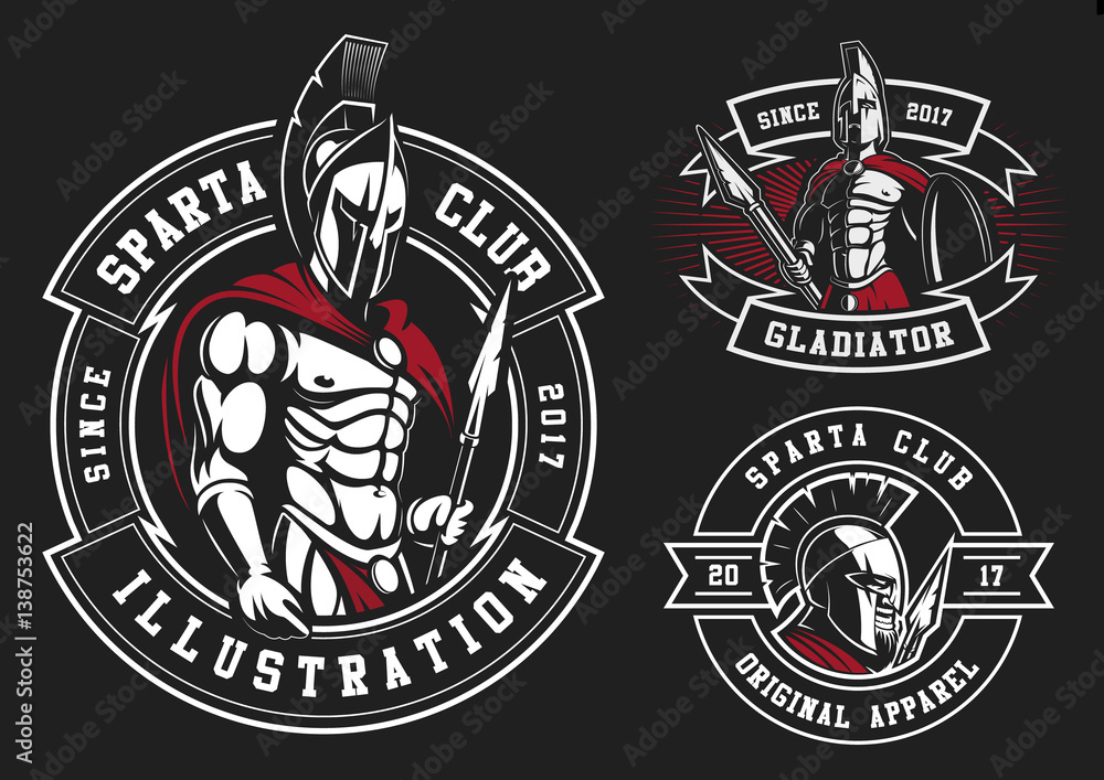 Set of gladiators Stock Vector | Adobe Stock