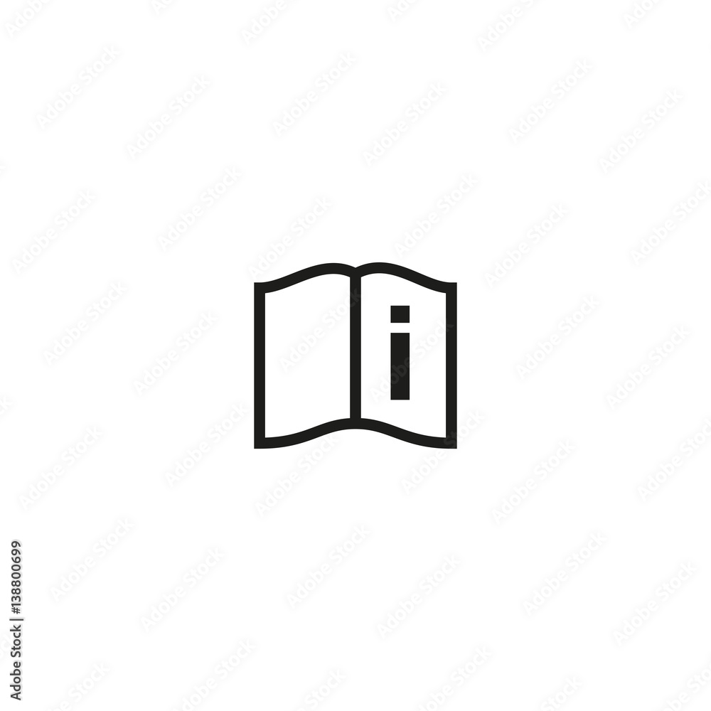 Consult instructions for use symbol isolated on white background vector ...