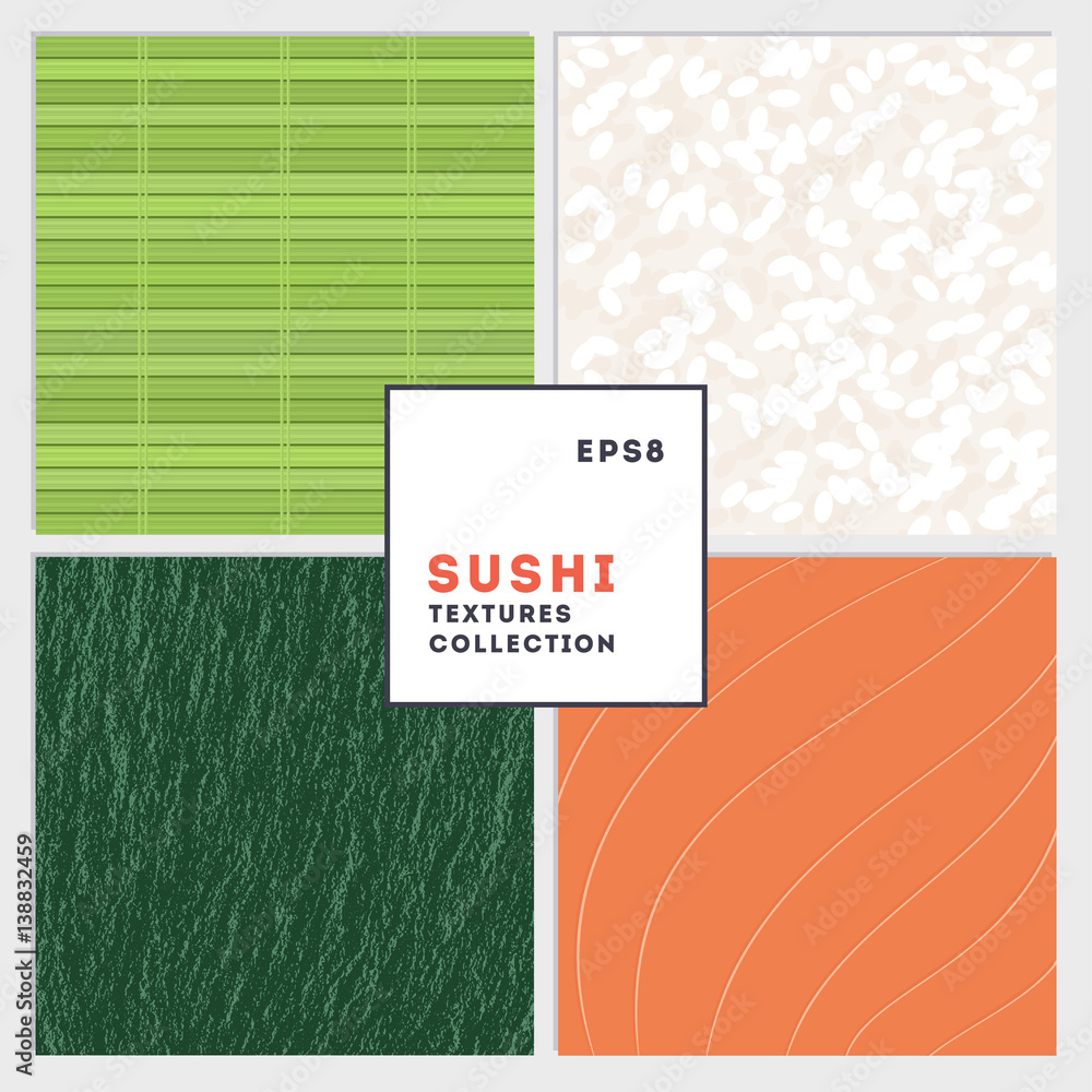 Sushi business card collection. Set of asian food identity cards. Stock ...