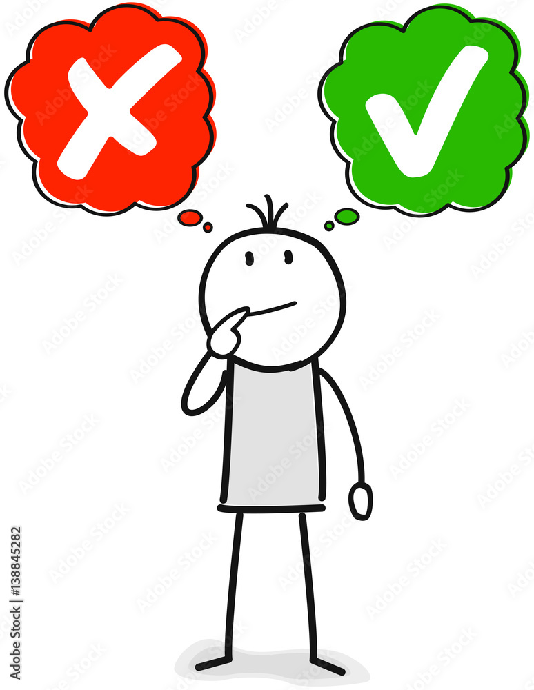 Figur Pro und Kontra Stock Vector | Adobe Stock
