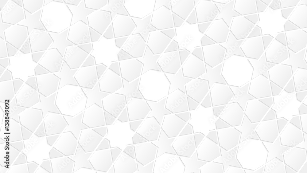 White geometric islamic wallpaper pattern as a background Stock Vector ...