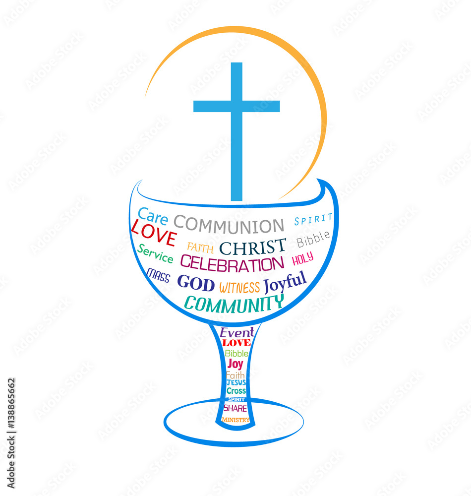 Eucharist Holy Communion symbol logo Stock Vector | Adobe Stock