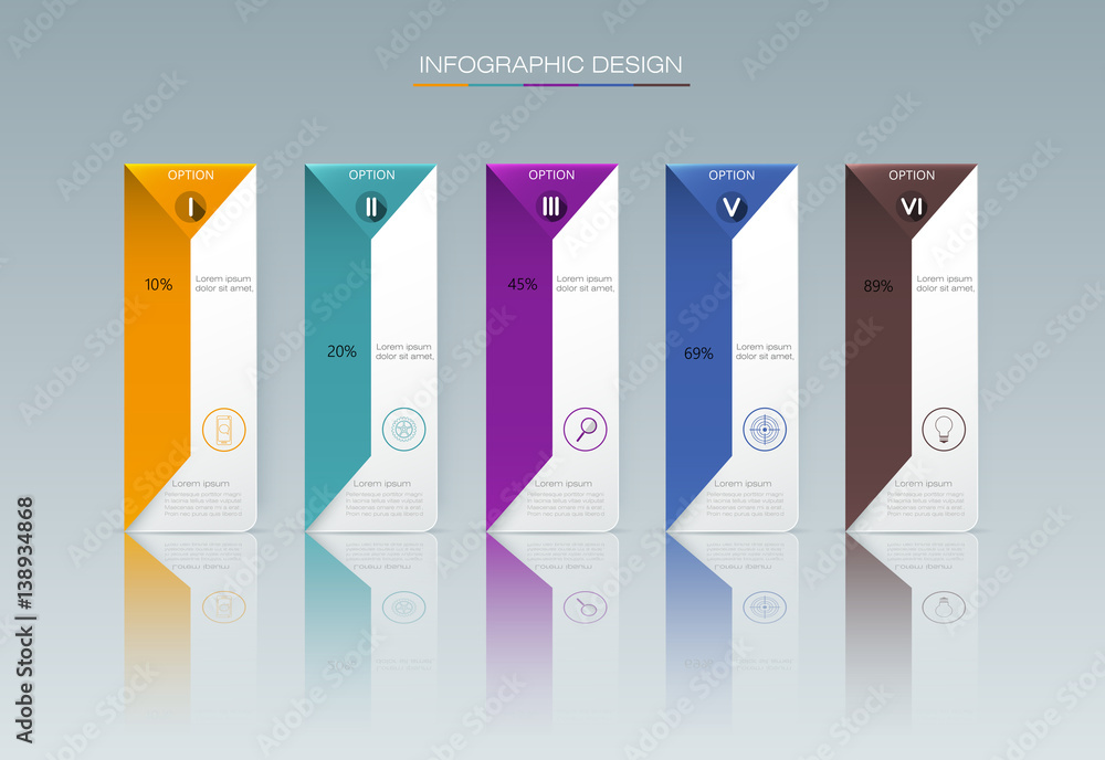 Image vectorielle Stock Vector Infographic label design with icons and ...