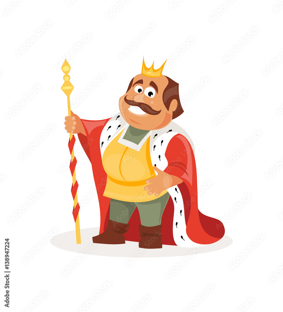 Cartoon king. Vector illustration Stock Vector | Adobe Stock