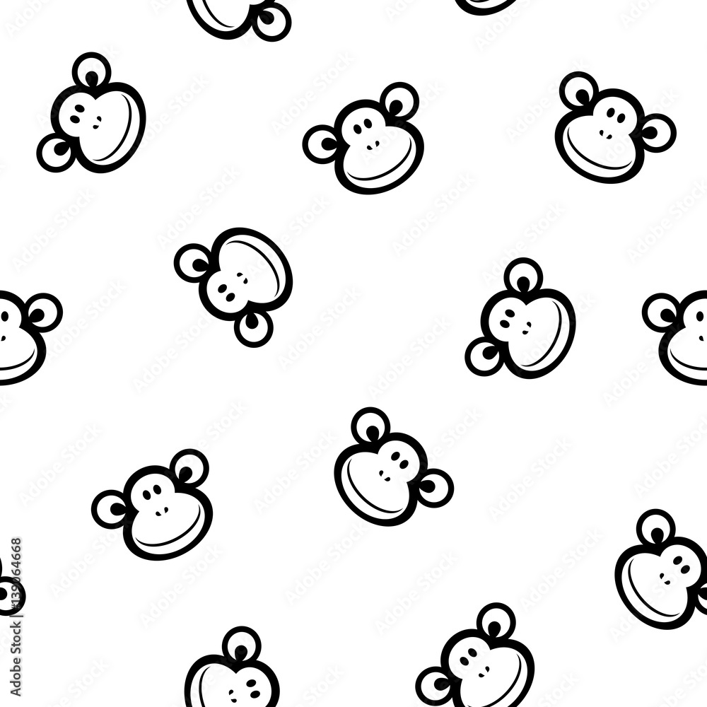Seamless texture monkey. Monkey vector. Stock Vector | Adobe Stock