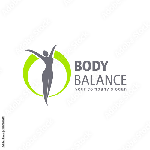 Fitness and wellness vector logo design. Body balance Stock Vector ...
