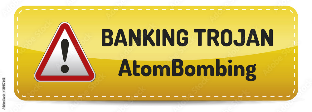 Stock-Vektorgrafik „Banking Trojan - Warning sign - AtomBombing bank ...