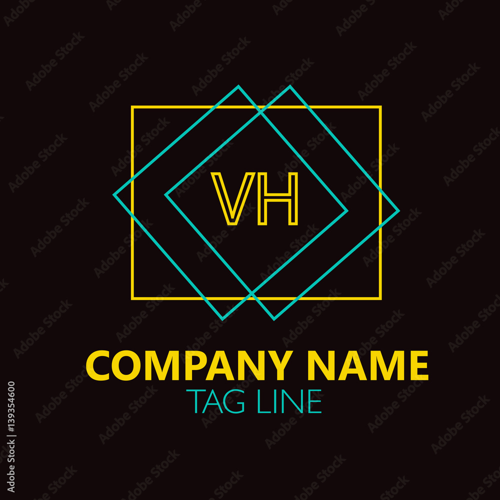VH Letter Logo Design.Sign.Symbol Stock Vector | Adobe Stock