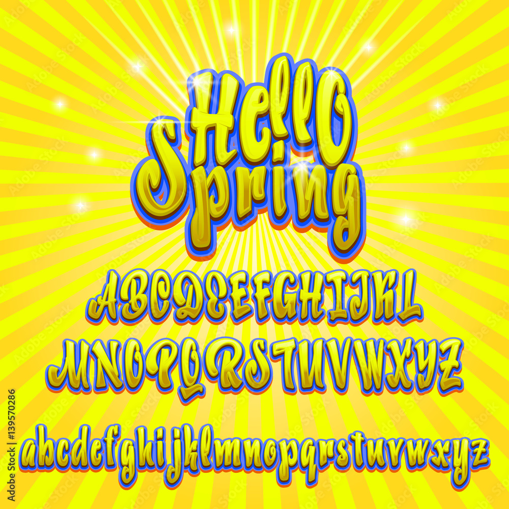 Vector Alphabet. Calligraphic font. Unique Custom Characters. Hand ...