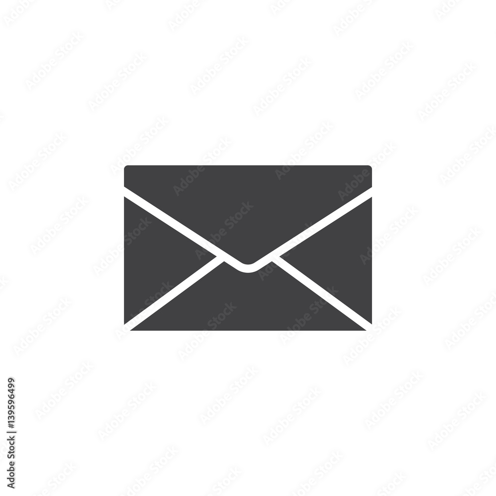 Envelope, mail, message icon vector, filled flat sign, solid pictogram ...