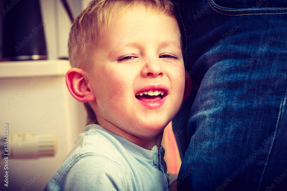 Happy kid boy making funny silly faces Stock Photo | Adobe Stock