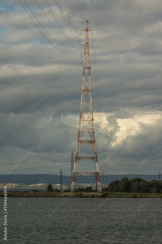 Electricity supply towers and structures transmit power along high ...