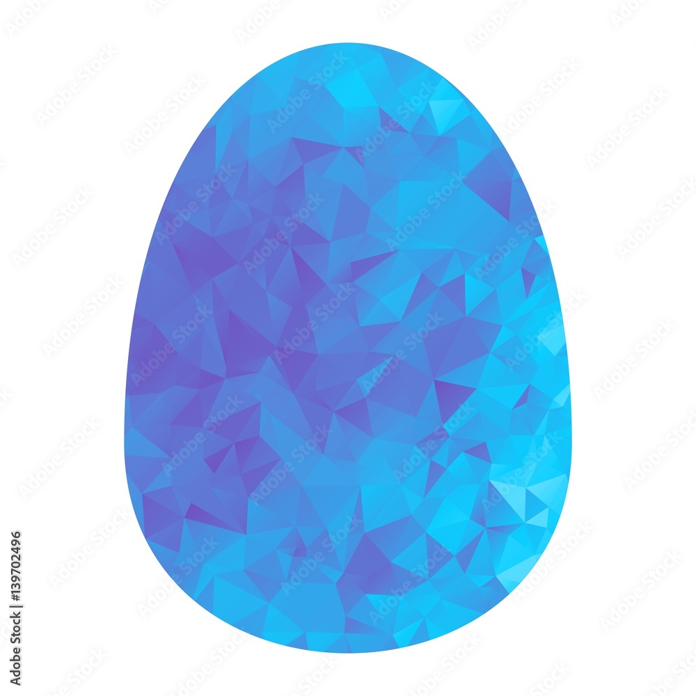 low poly blue egg Stock Vector | Adobe Stock