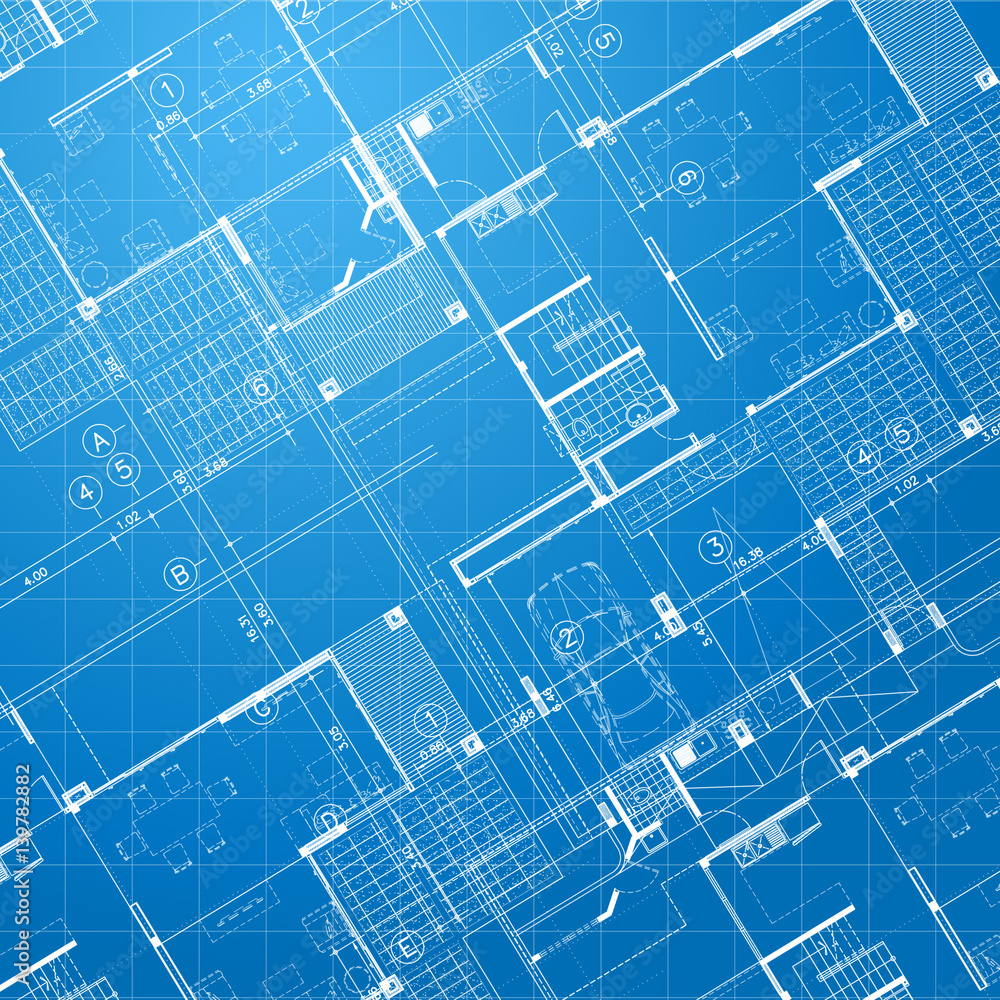 Urban Blueprint. Architectural background. Part of architectural ...