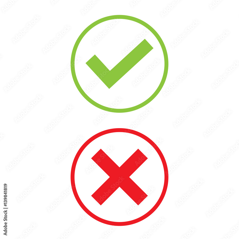 Right and Wrong icon Stock Vector | Adobe Stock