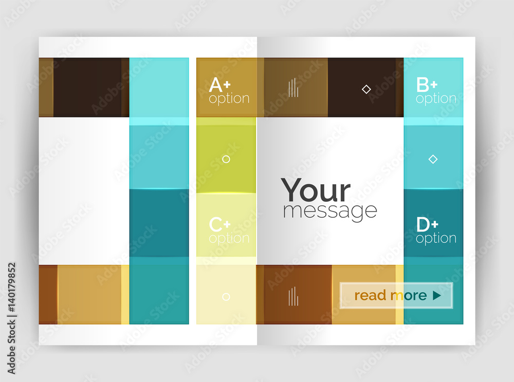 Set of front and back a4 size pages, business annual report design ...