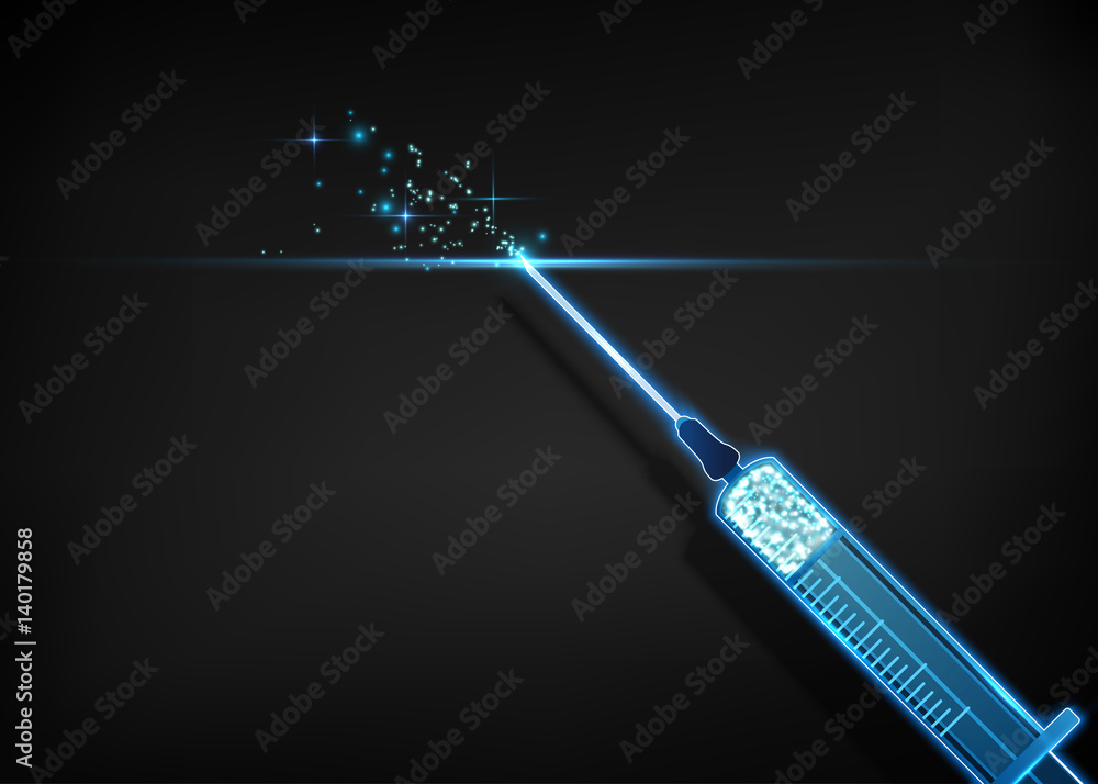 Syringe, medical background. Vector illustration Stock Vector | Adobe Stock