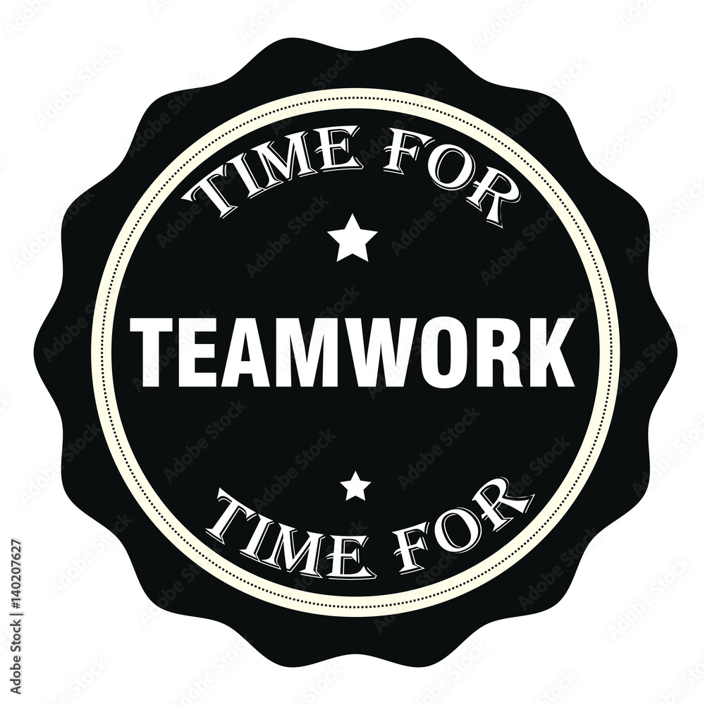 Time For Teamwork Stamp.Sign.Seal.Logo Stock Vector | Adobe Stock