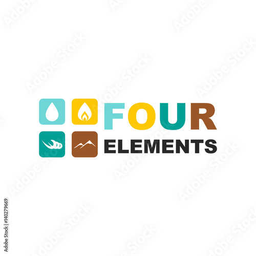Four elements logo Stock Vector | Adobe Stock