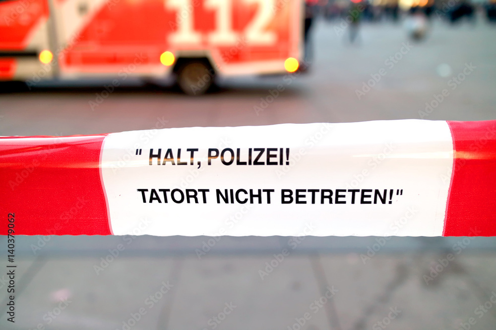 Stock-Foto „Polizeiabsperrung / Tatort“ | Adobe Stock
