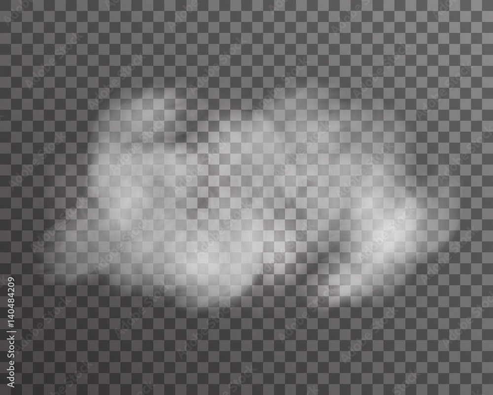 Realistic cloud smoke fog transparent background template mockup vector ...
