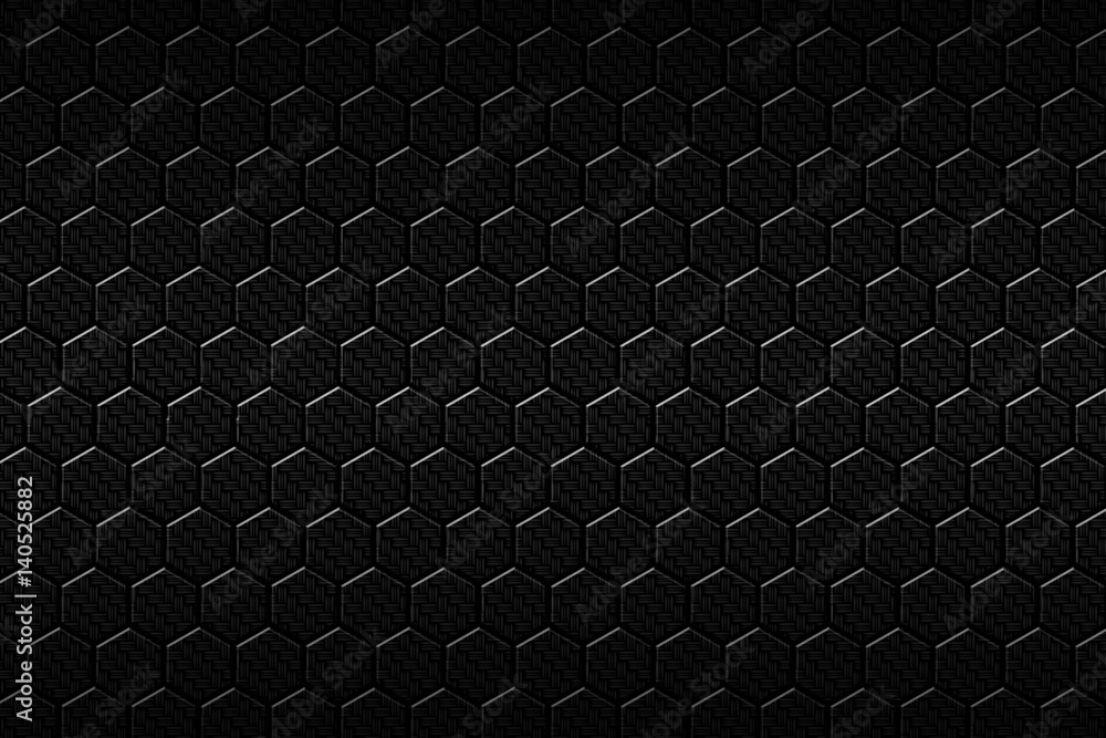 black carbon fiber hexagon pattern. Stock Illustration | Adobe Stock