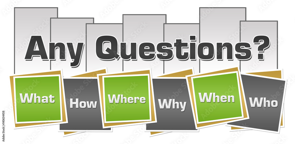 Any Questions Green Grey Squares Stripes Stock Illustration | Adobe Stock