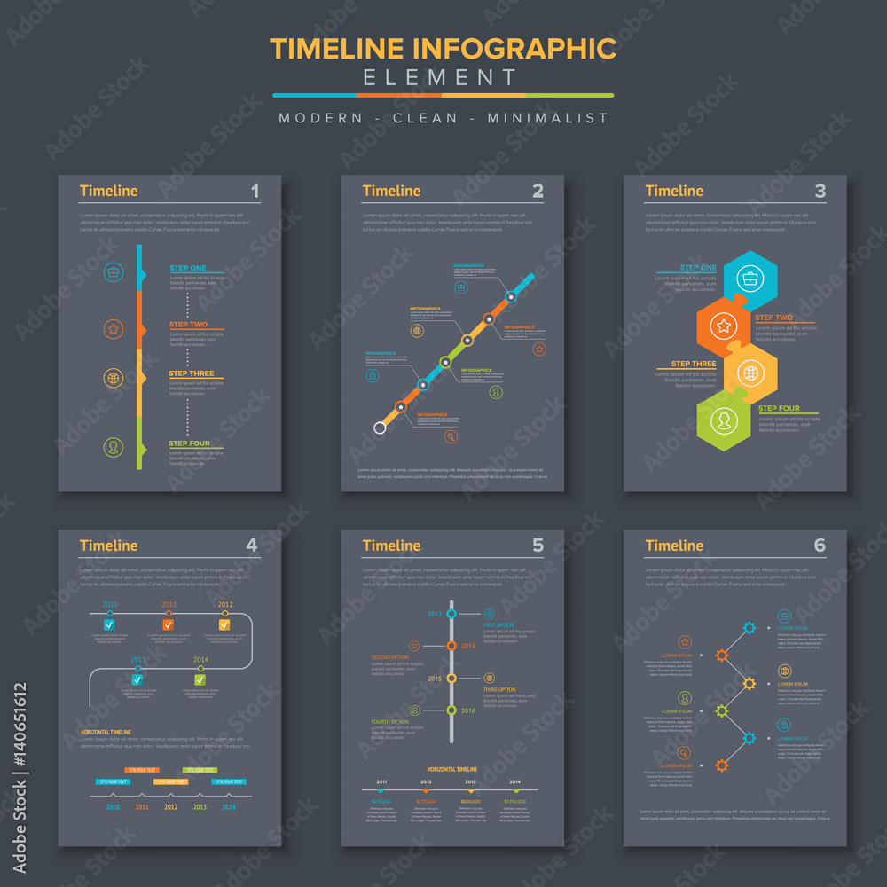 elegant timeline infographic element Stock Vector | Adobe Stock
