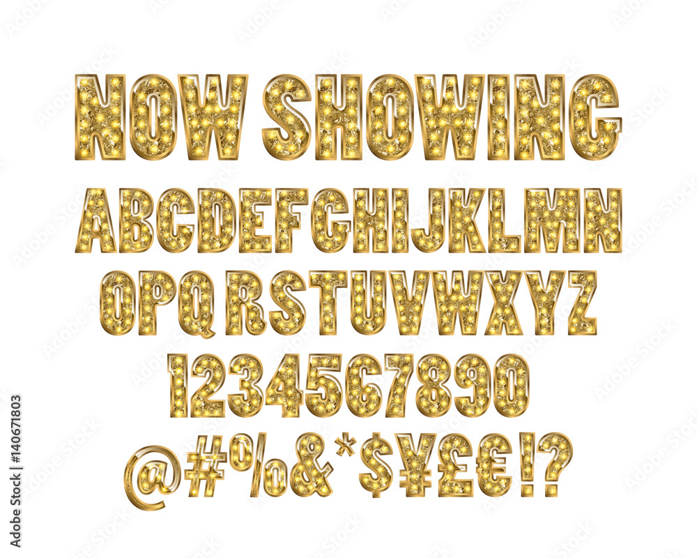 Cinema alphabet vector Stock Vector | Adobe Stock