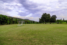 Hill Behind Rural Sportfield Free Stock Photo - Public Domain Pictures