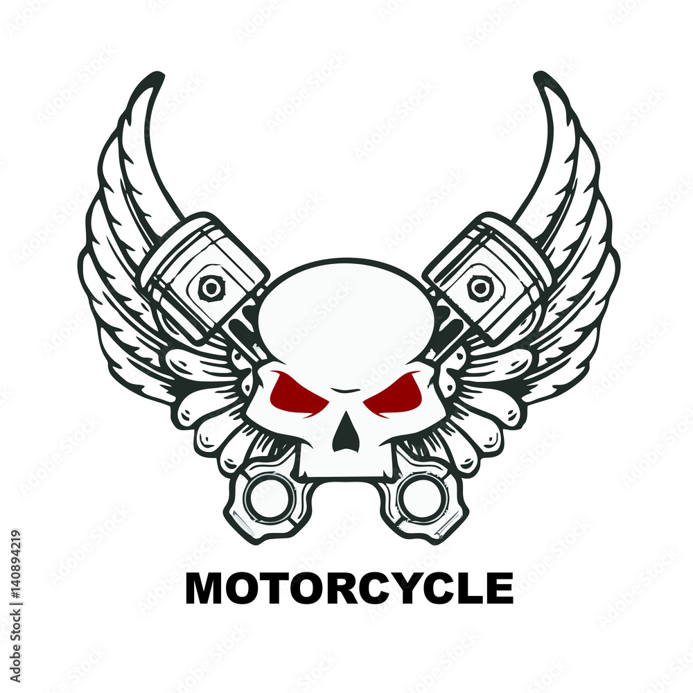 motorcycle vintage style emblems, logo ,tattoo and prints Stock Vector ...