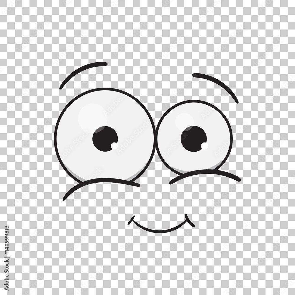White smiley face. World smile day. Emoticon icon vector illustration ...