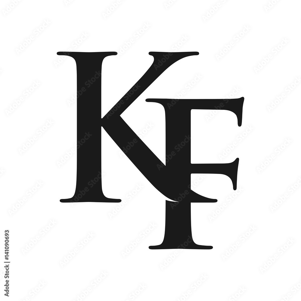 k and f logo vector. Stock Vector | Adobe Stock