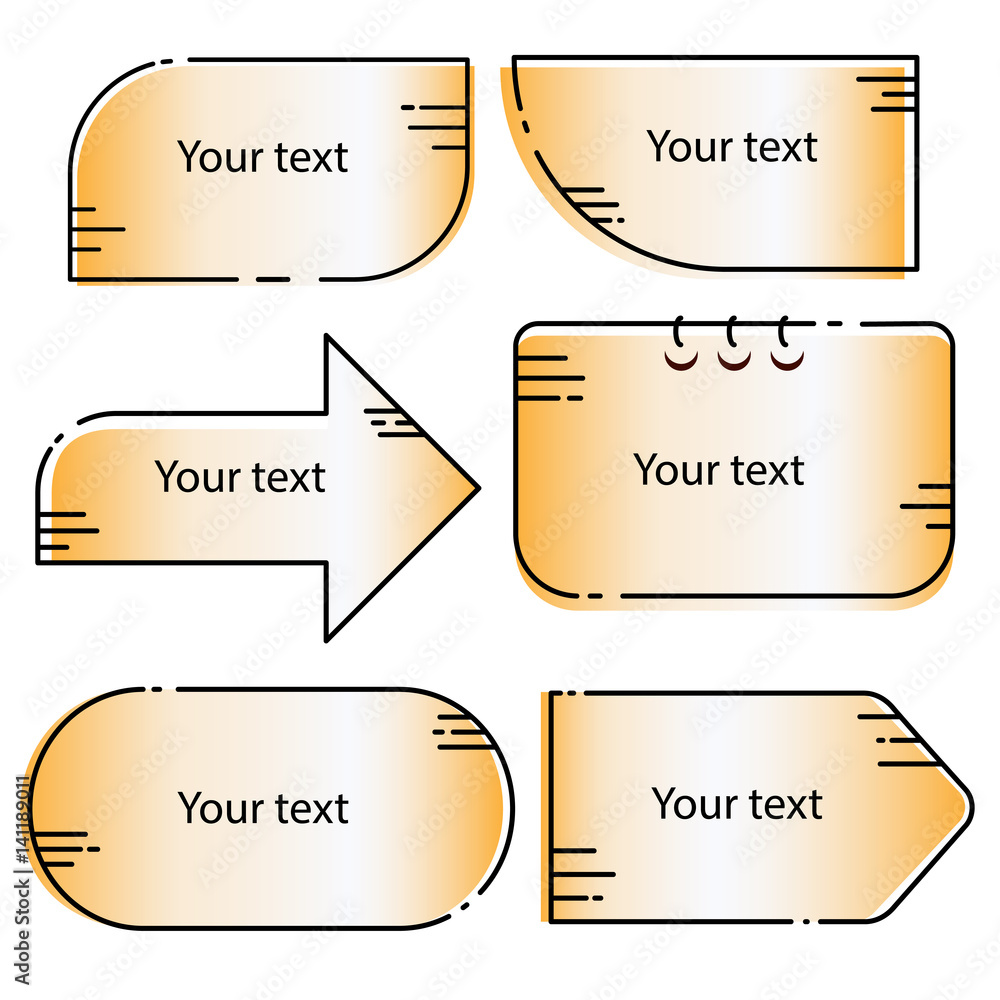 Cartoon text boxes vector set. Cartoon blank templates - vector ...