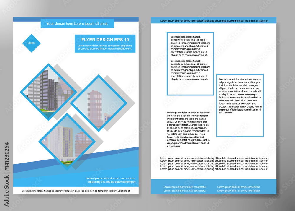 Minimal flyers report business magazine poster layout portfolio ...