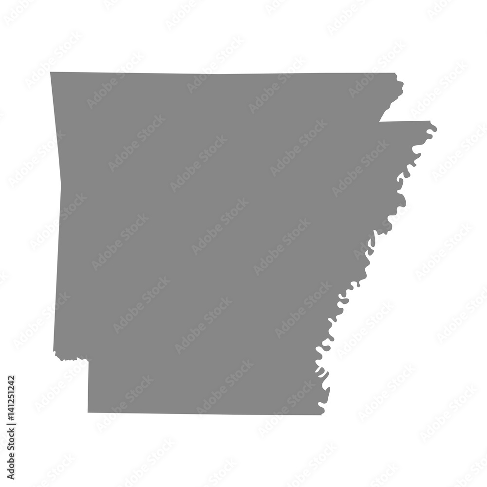 map of the U.S. state of Arkansas Stock Vector | Adobe Stock