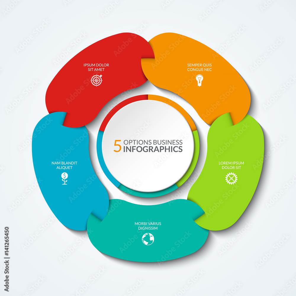 Infographic pie chart. Vector circle template that can be used for ...