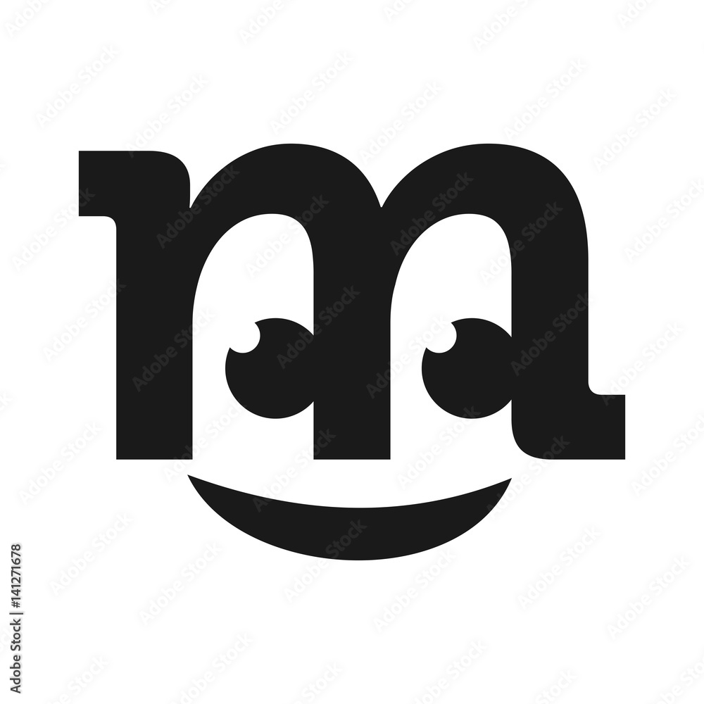 letter M smile logo vector Stock Vector | Adobe Stock