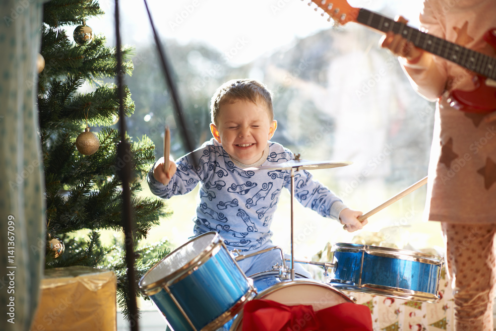 Boy playing on percussion Stock Photo | Adobe Stock