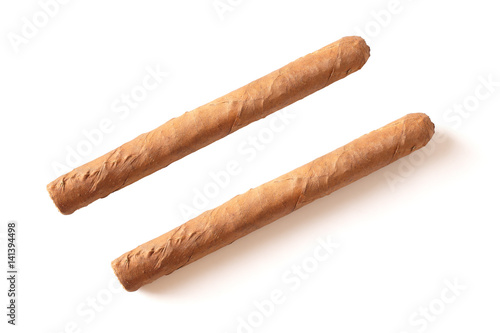 Cigar without label over white Stock Photo | Adobe Stock