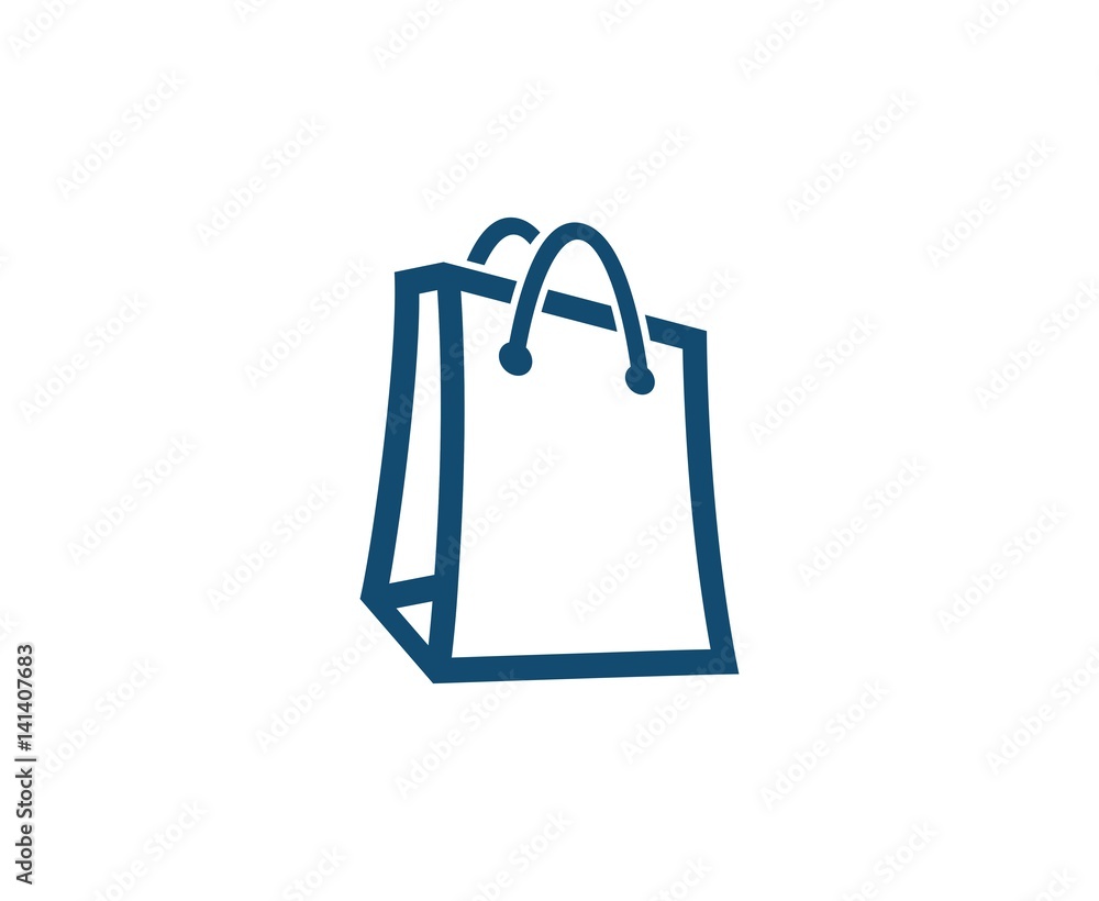 Shopping bag logo Stock Vector | Adobe Stock