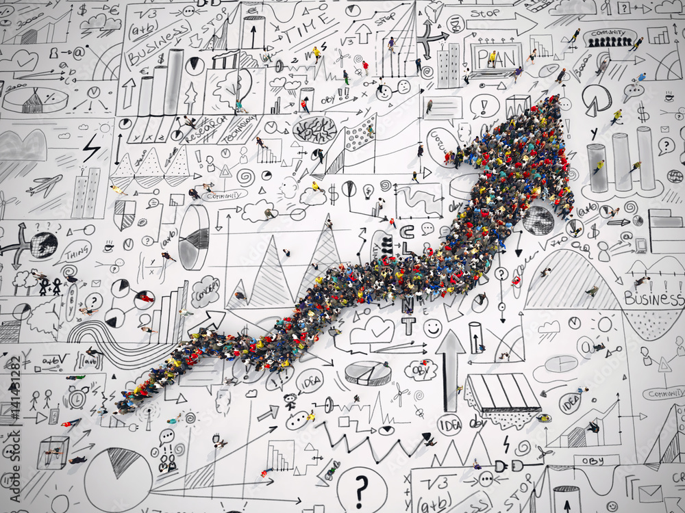 Arrow people. 3D Rendering Stock Illustration | Adobe Stock