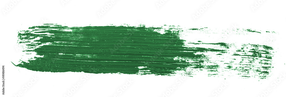 Smear of green paint isolated on white background Stock Photo | Adobe Stock