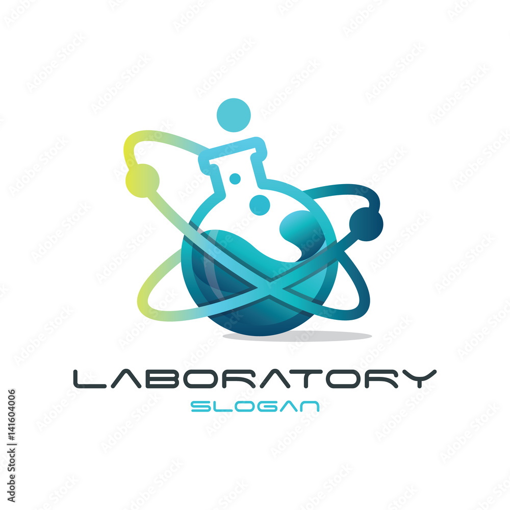 Modern Lab Logo Illustration Stock Vector | Adobe Stock