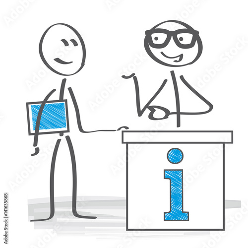 Informieren am Infopoint Stock-Vektorgrafik | Adobe Stock